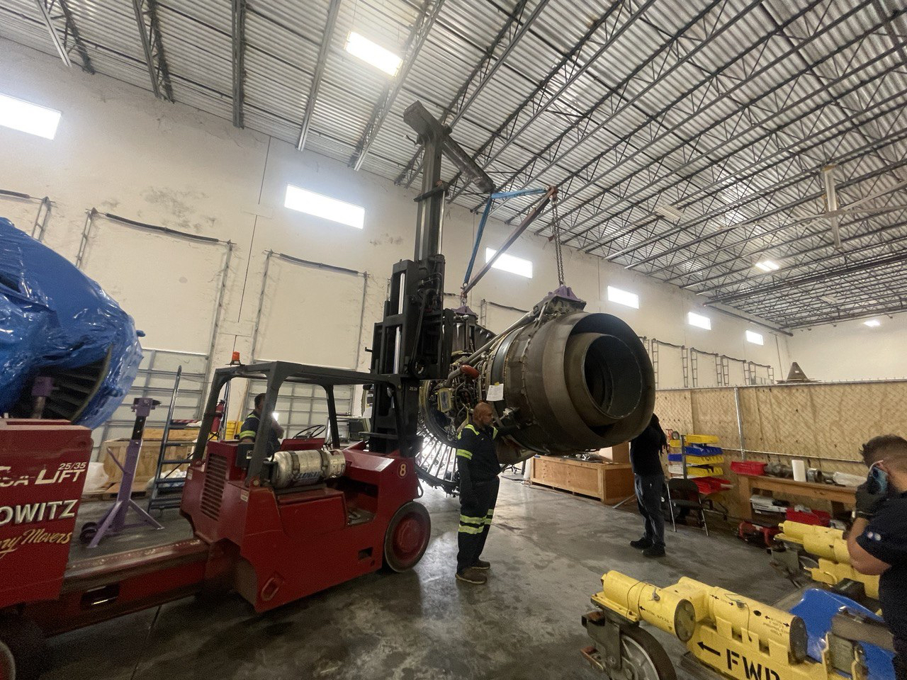Miami Rigging Company Transporting Military Aircraft Engine